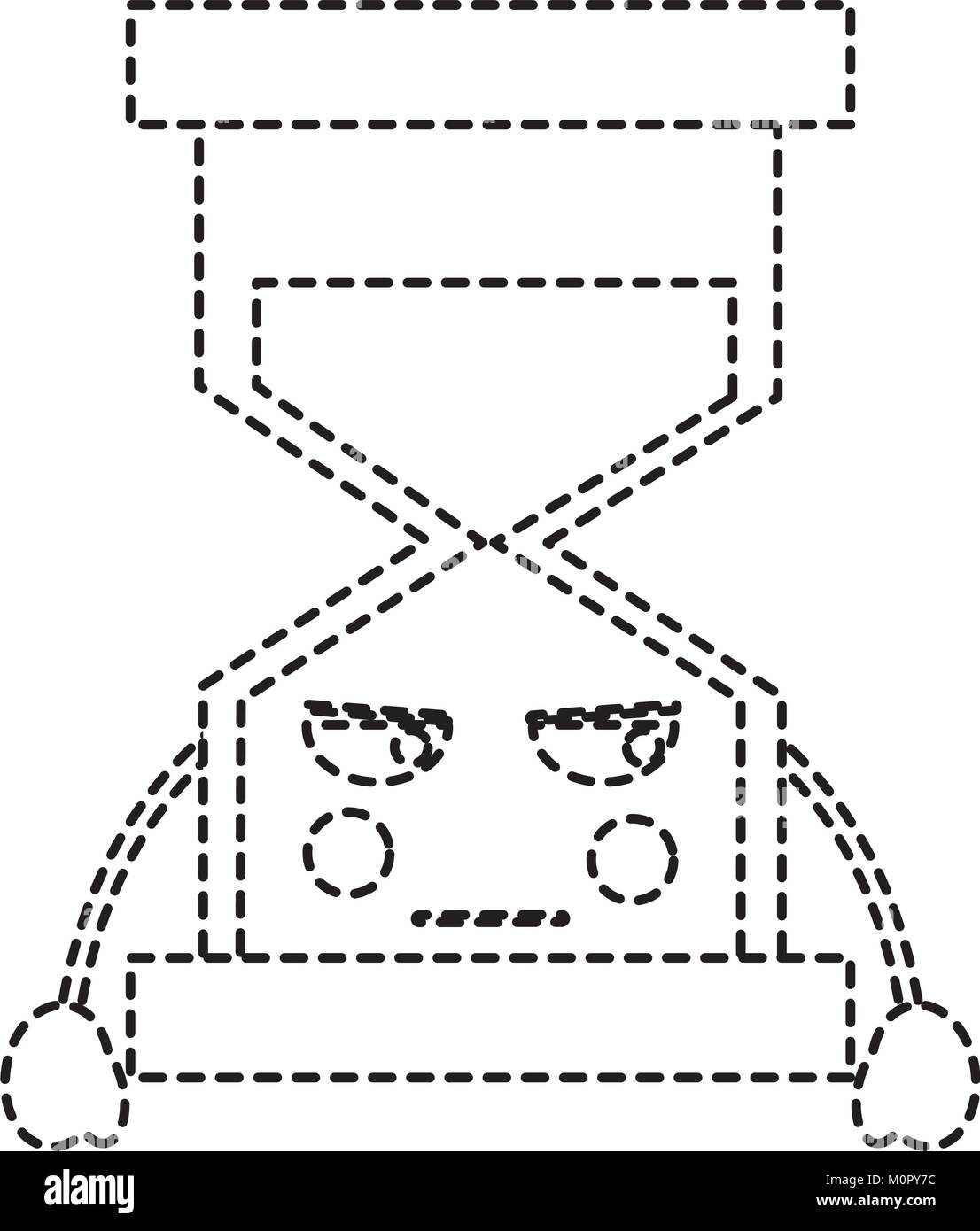 hourglass time angry kawaii character Stock Vector Image & Art - Alamy