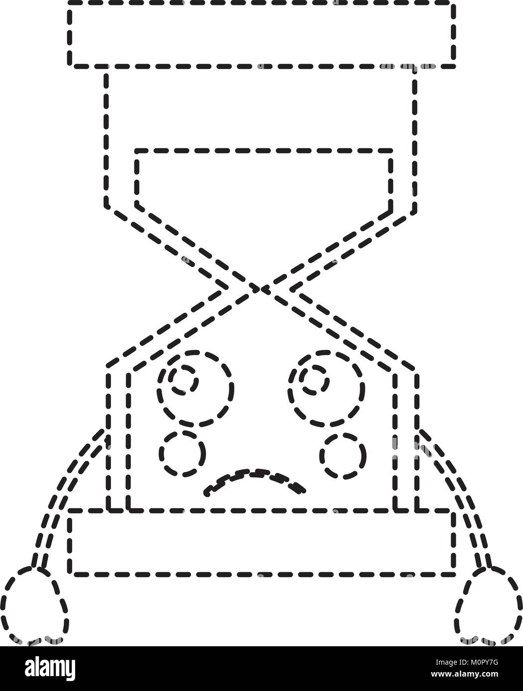 hourglass time sad kawaii character Stock Vector Image & Art - Alamy