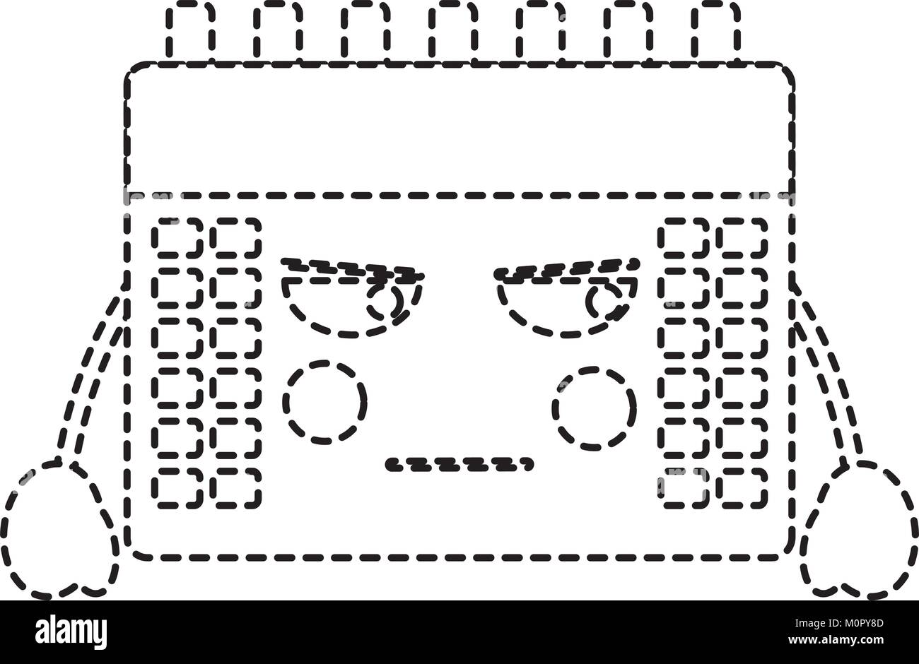 calendar event cute angry kawaii cartoon Stock Vector Image & Art - Alamy