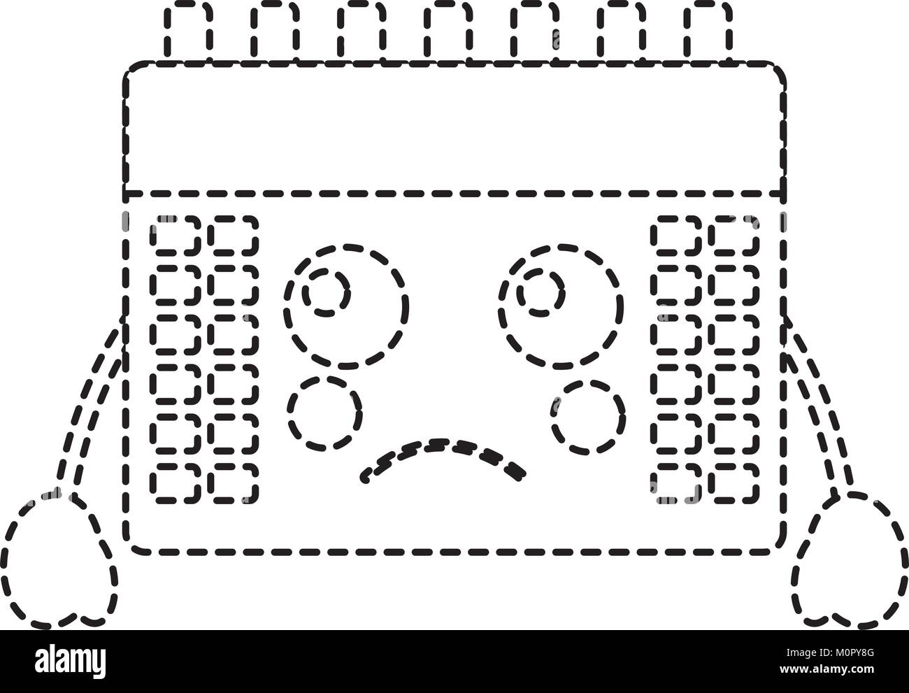 calendar event cute sad kawaii cartoon Stock Vector Image & Art - Alamy