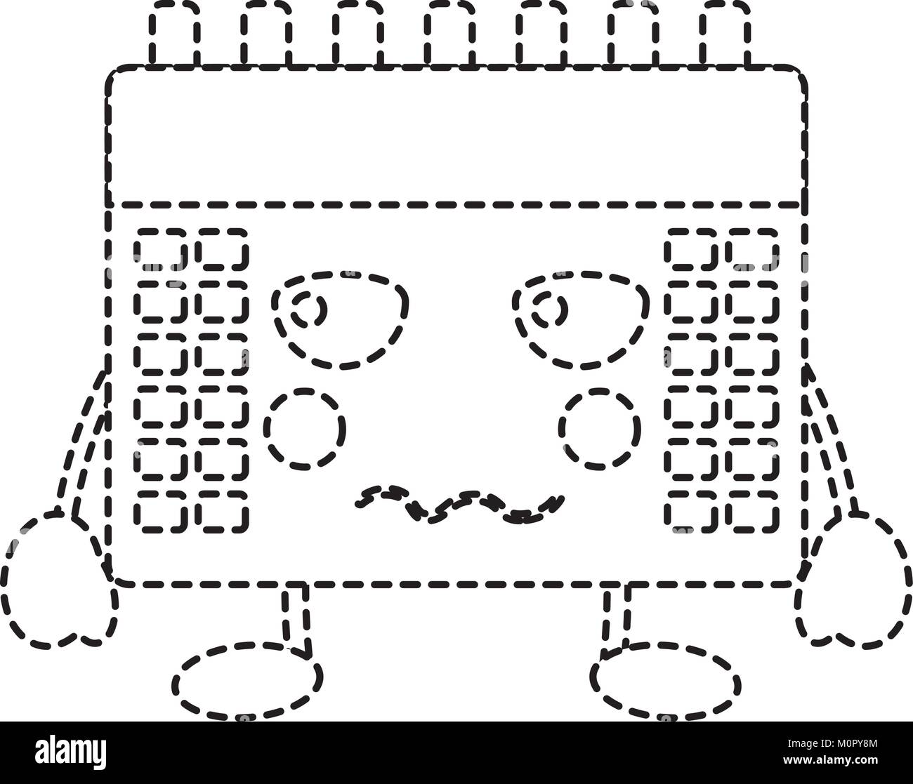 calendar event cute sad kawaii cartoon Stock Vector Image & Art - Alamy