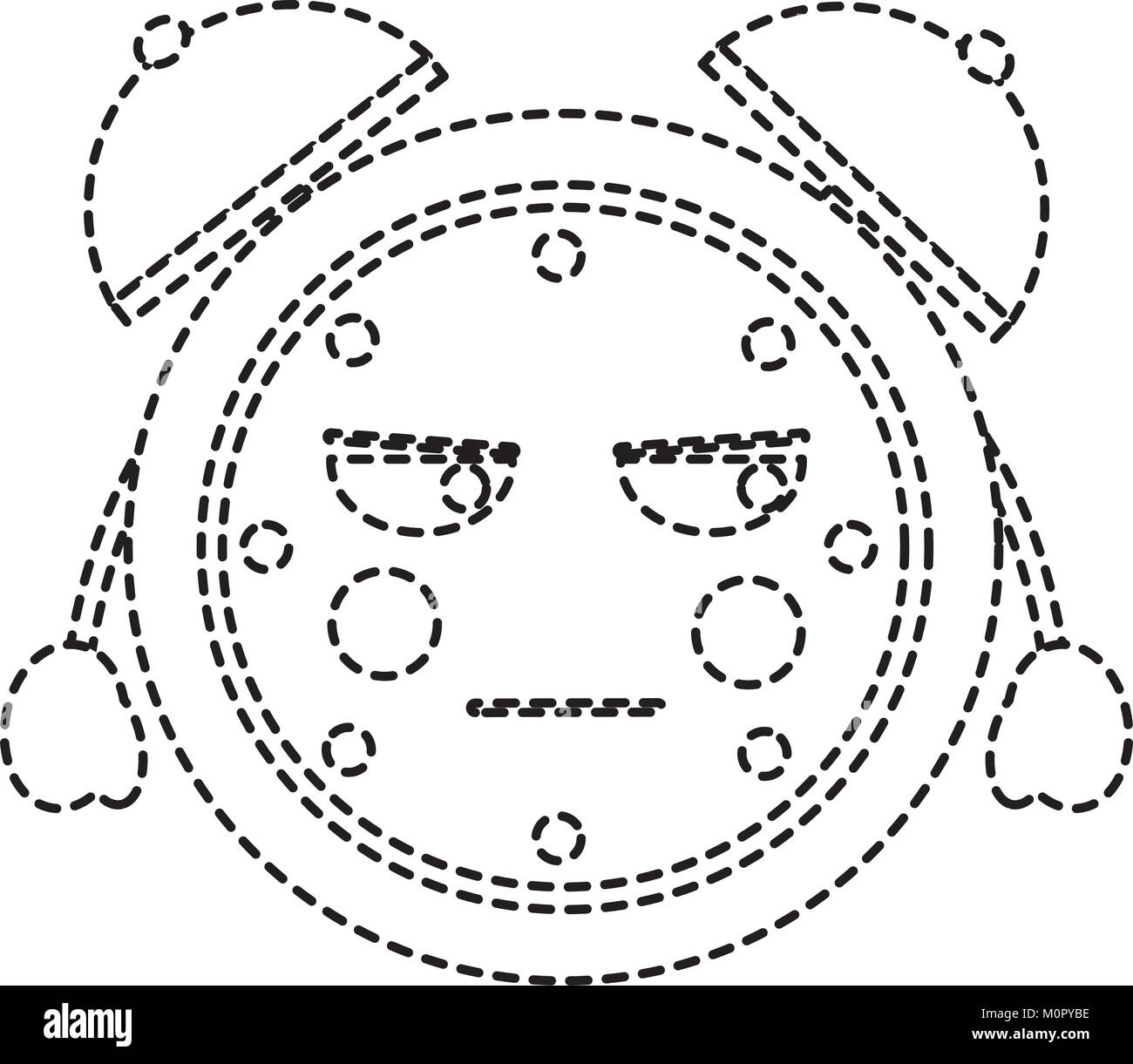 kawaii cartoon angry clock alarm character Stock Vector Image & Art - Alamy