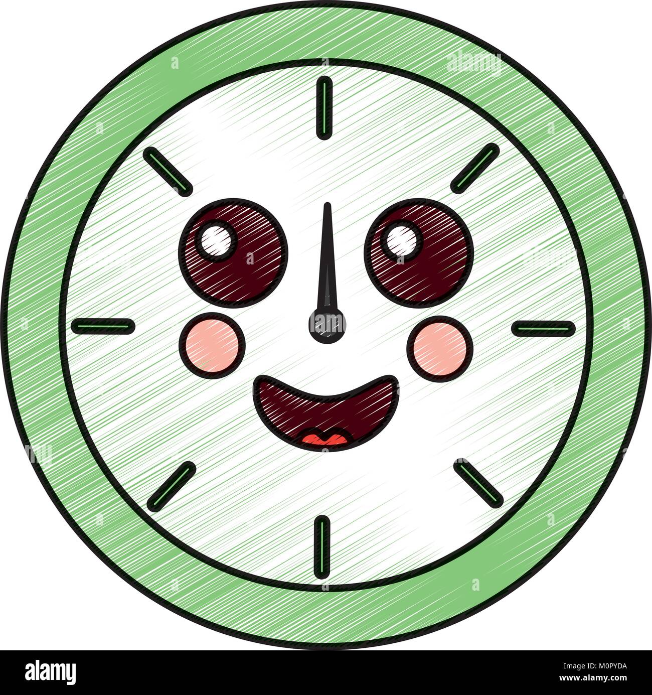 happy clock kawaii icon image Stock Vector Image & Art - Alamy