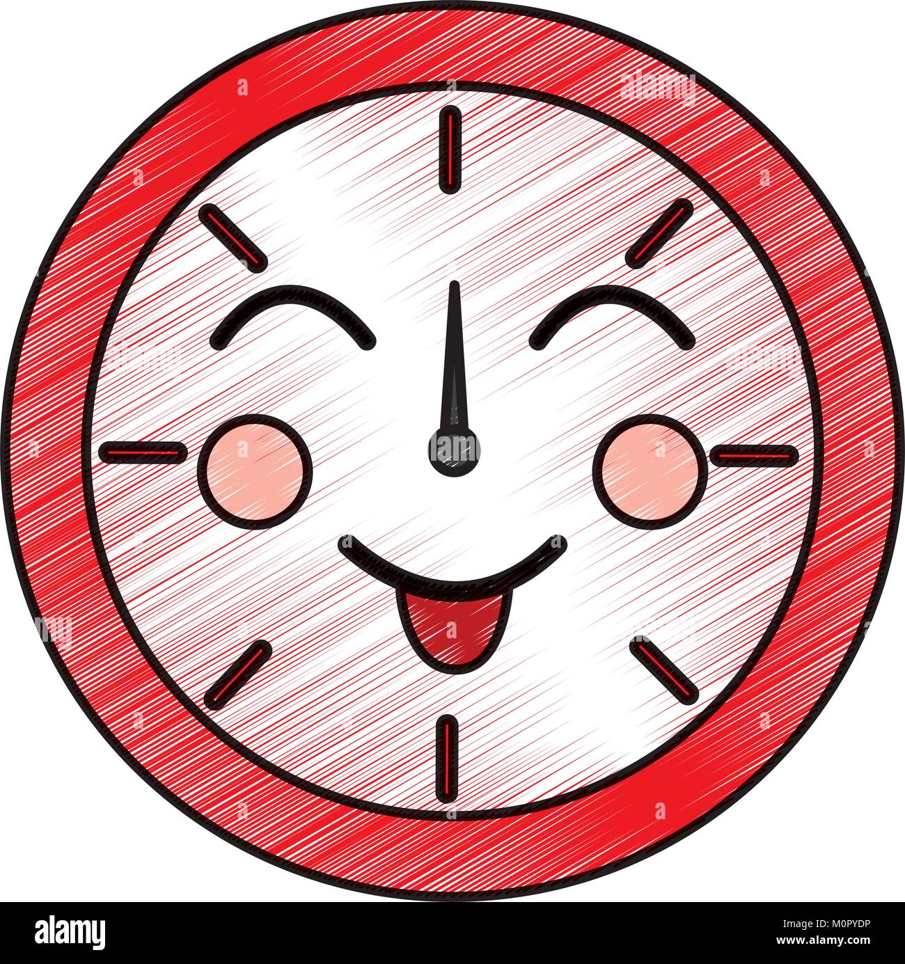 happy clock kawaii icon image Stock Vector Image & Art - Alamy