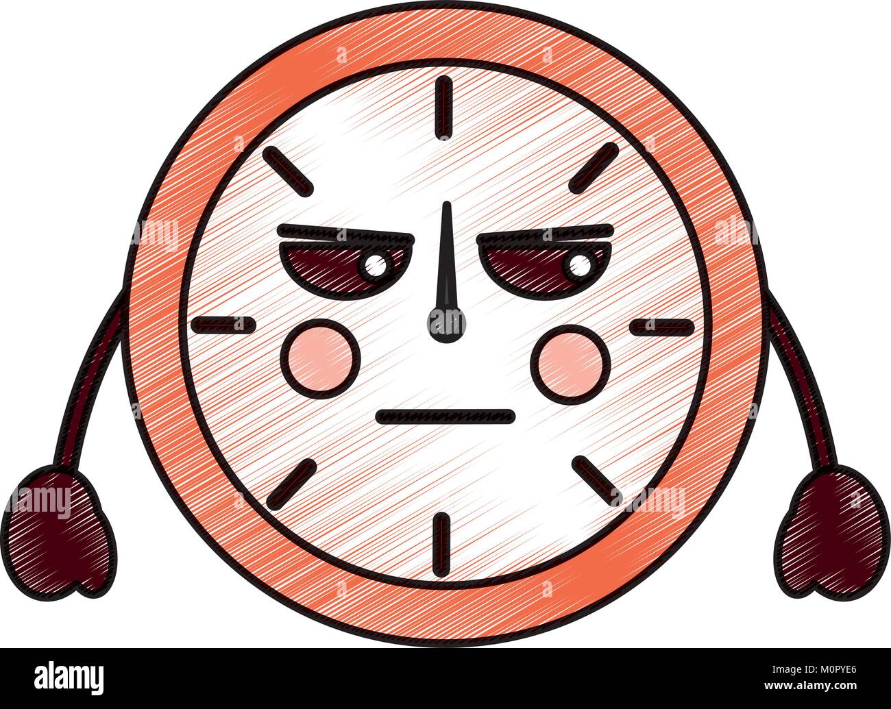angry clock kawaii icon image Stock Vector Image & Art - Alamy