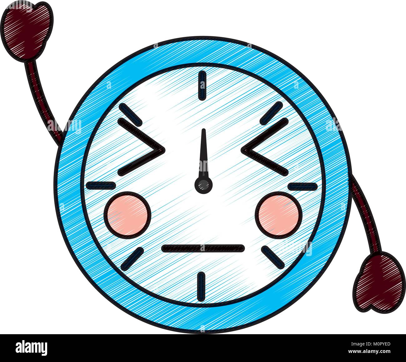angry clock kawaii icon image Stock Vector Image & Art - Alamy