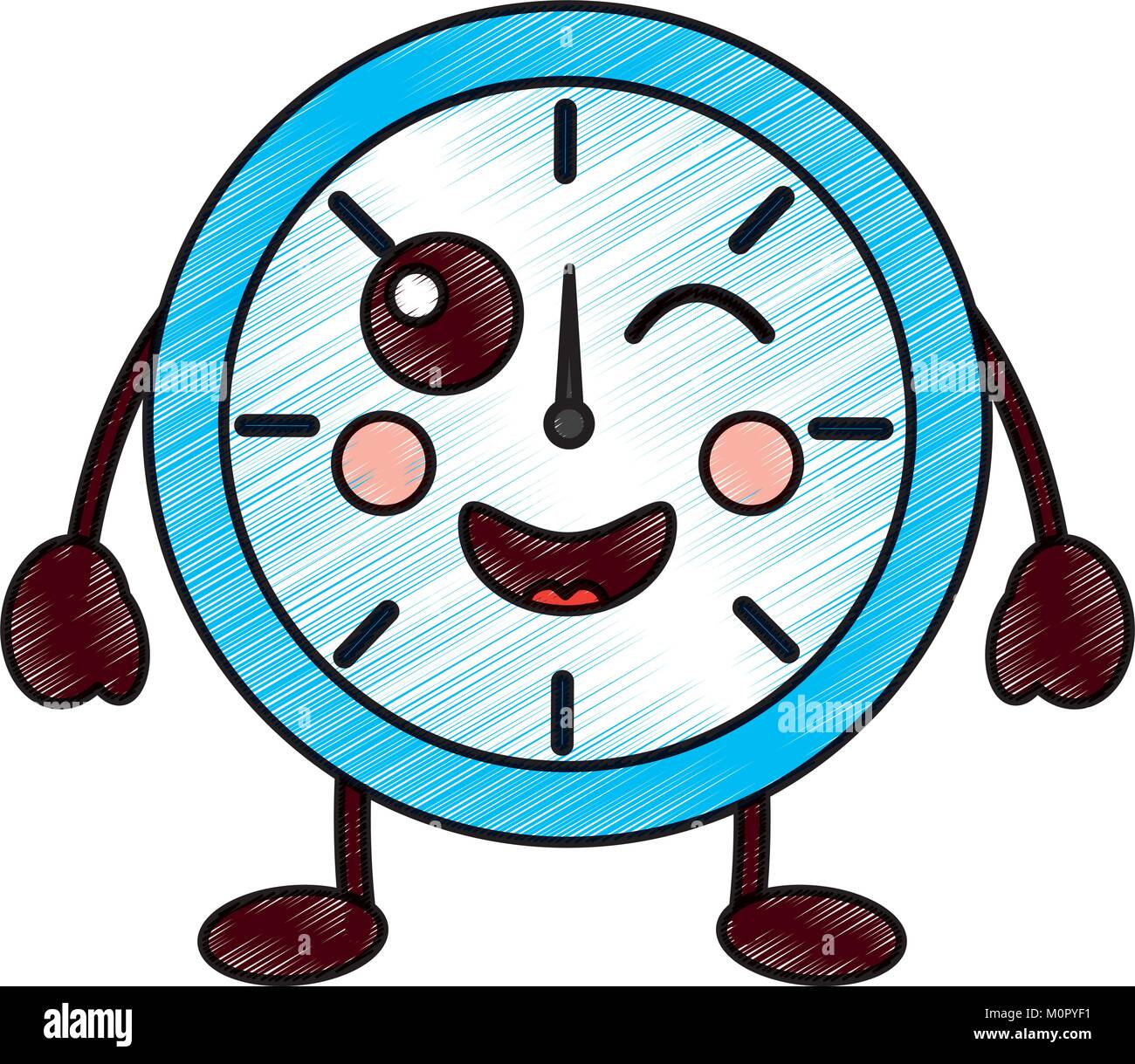 happy clock kawaii icon image Stock Vector Image & Art - Alamy