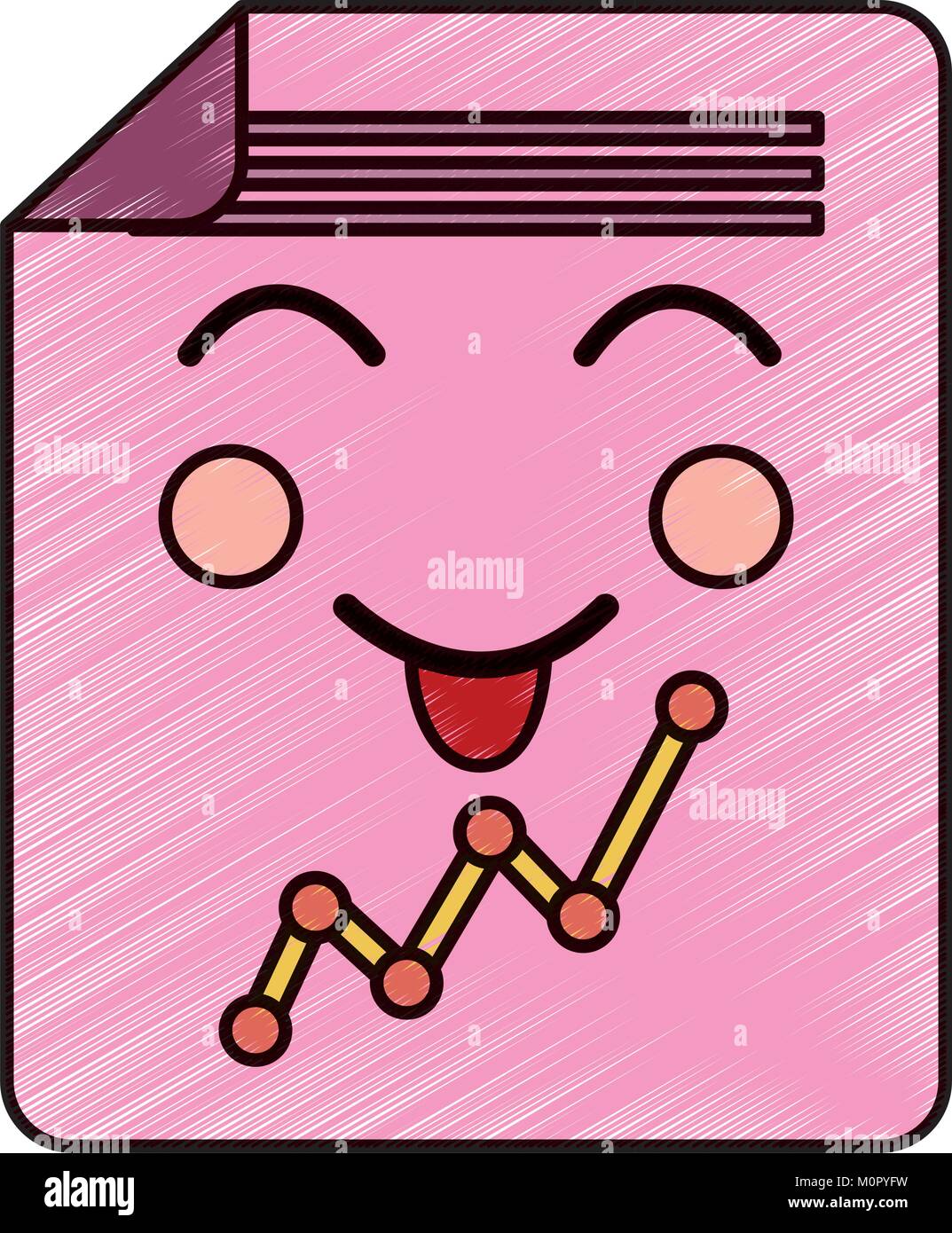 happy graph chart kawaii icon image Stock Vector Image & Art - Alamy