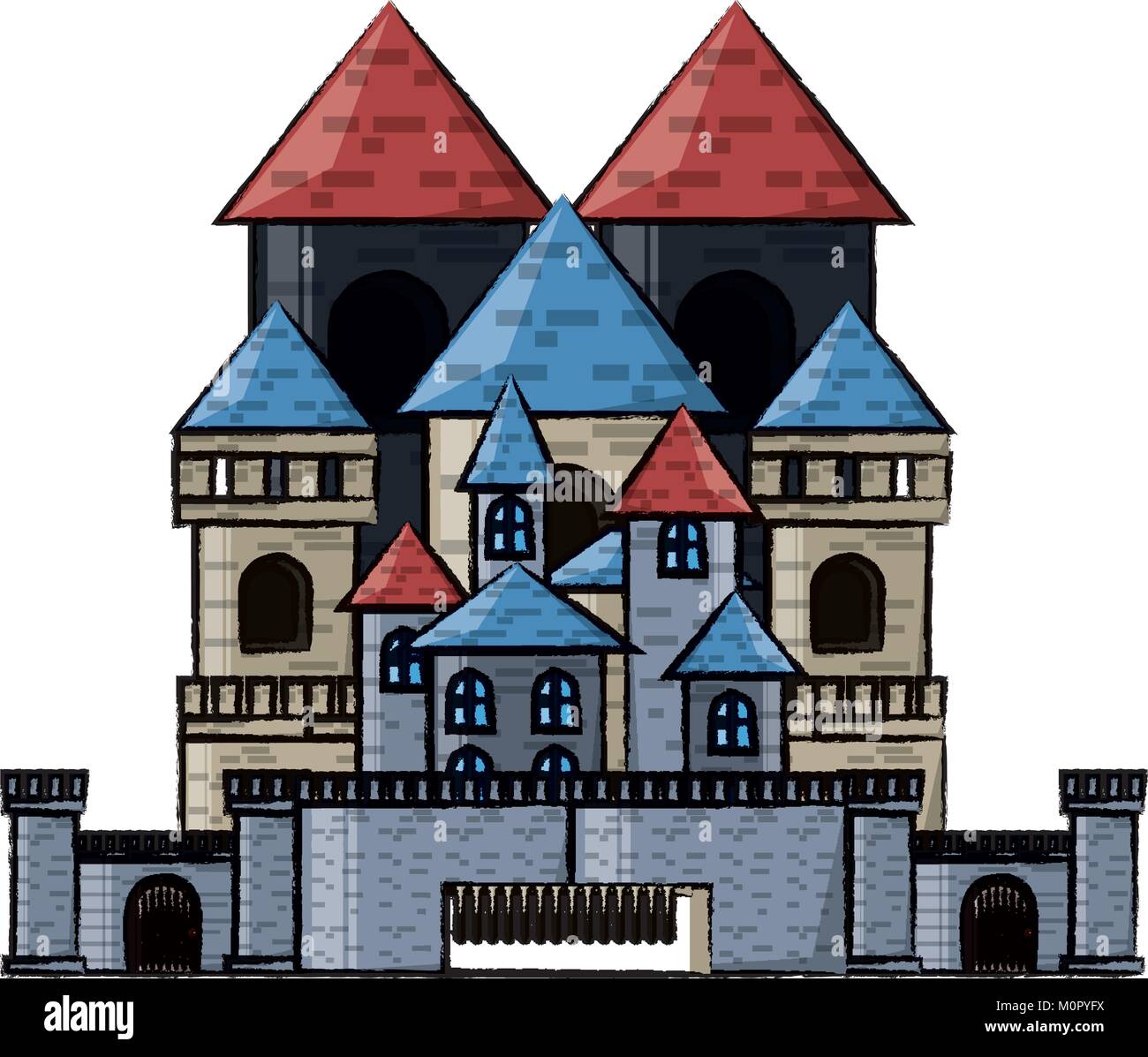 Medieval castle icon image Stock Vector Image & Art - Alamy