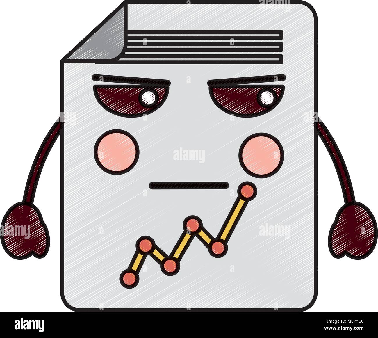 angry graph chart kawaii icon image Stock Vector Image & Art - Alamy