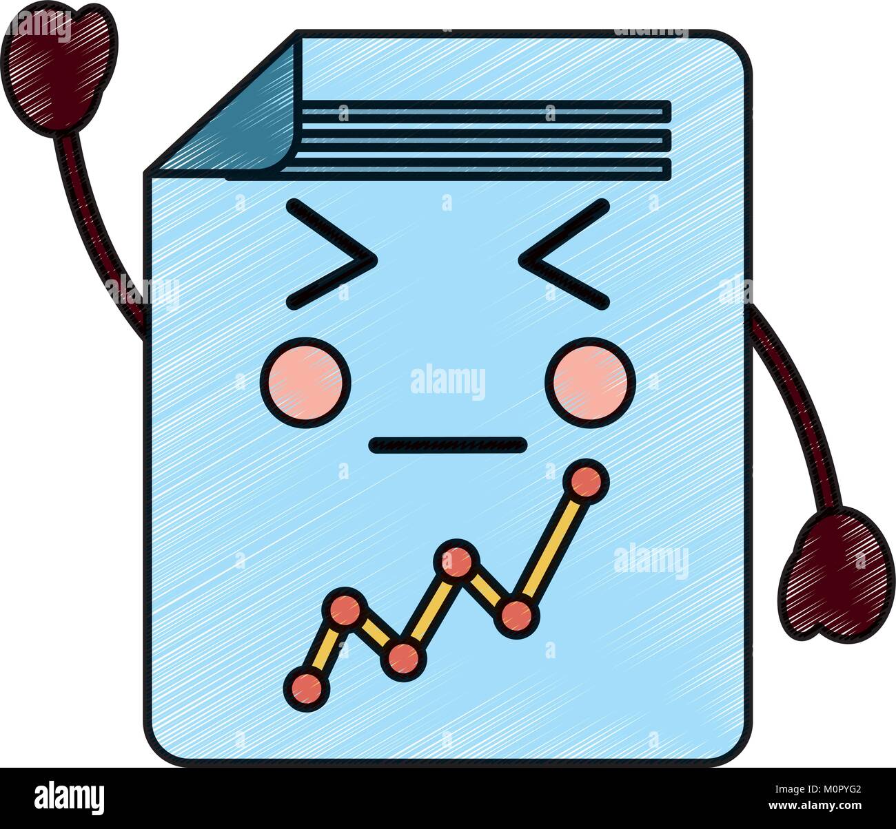 angry graph chart kawaii icon image Stock Vector Image & Art - Alamy
