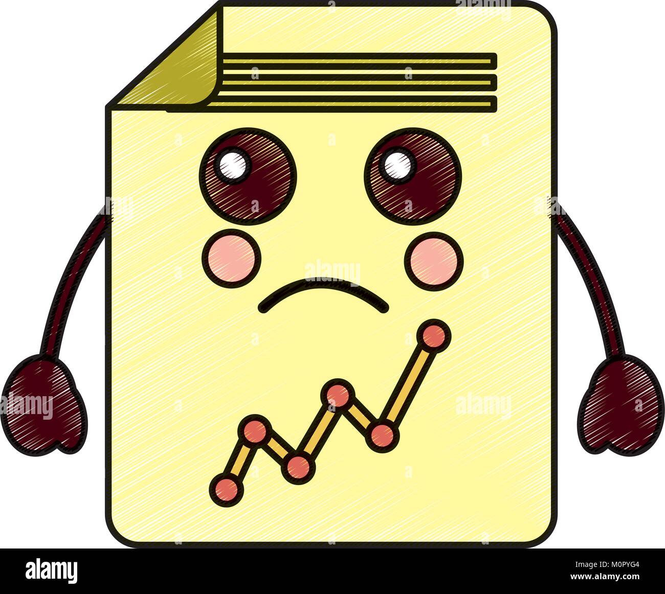 graph chart kawaii icon image Stock Vector Image & Art - Alamy