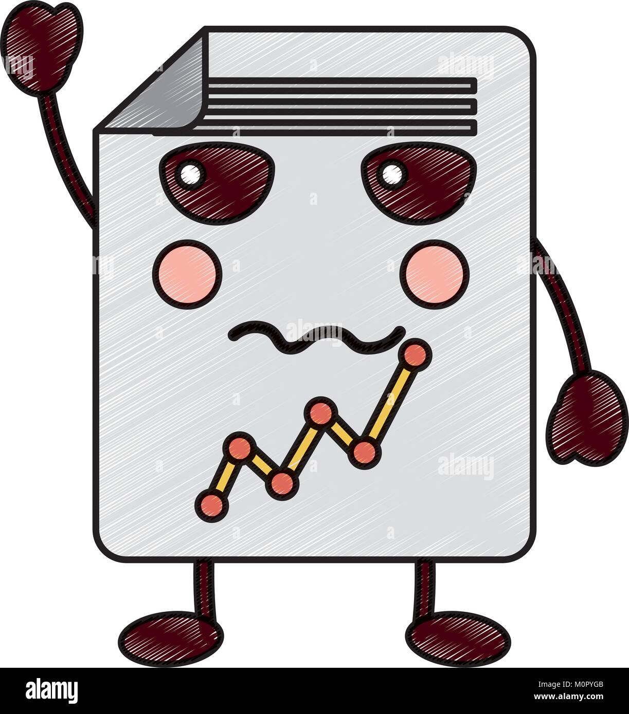 angry graph chart kawaii icon image Stock Vector Image & Art - Alamy
