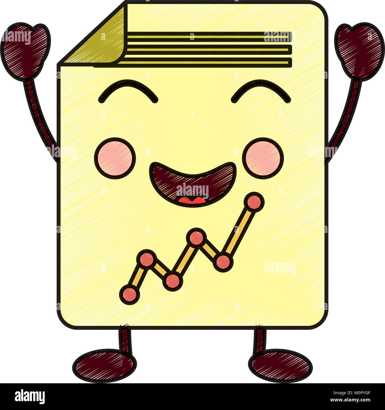 happy graph chart kawaii icon image Stock Vector Image & Art - Alamy
