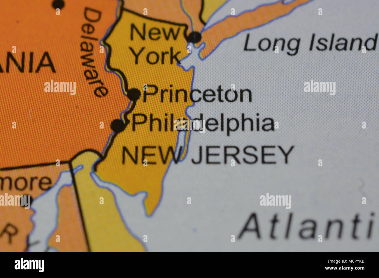 City name on the map Stock Photo - Alamy