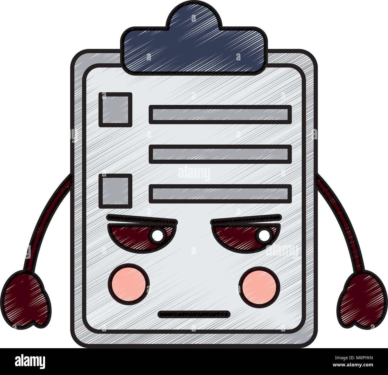clipboard kawaii icon image Stock Vector Image & Art - Alamy
