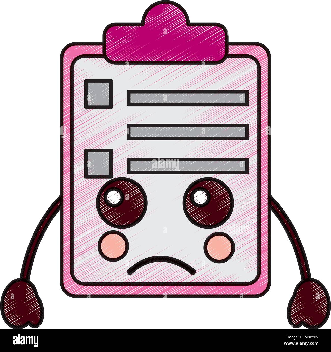 clipboard kawaii icon image Stock Vector Image & Art - Alamy