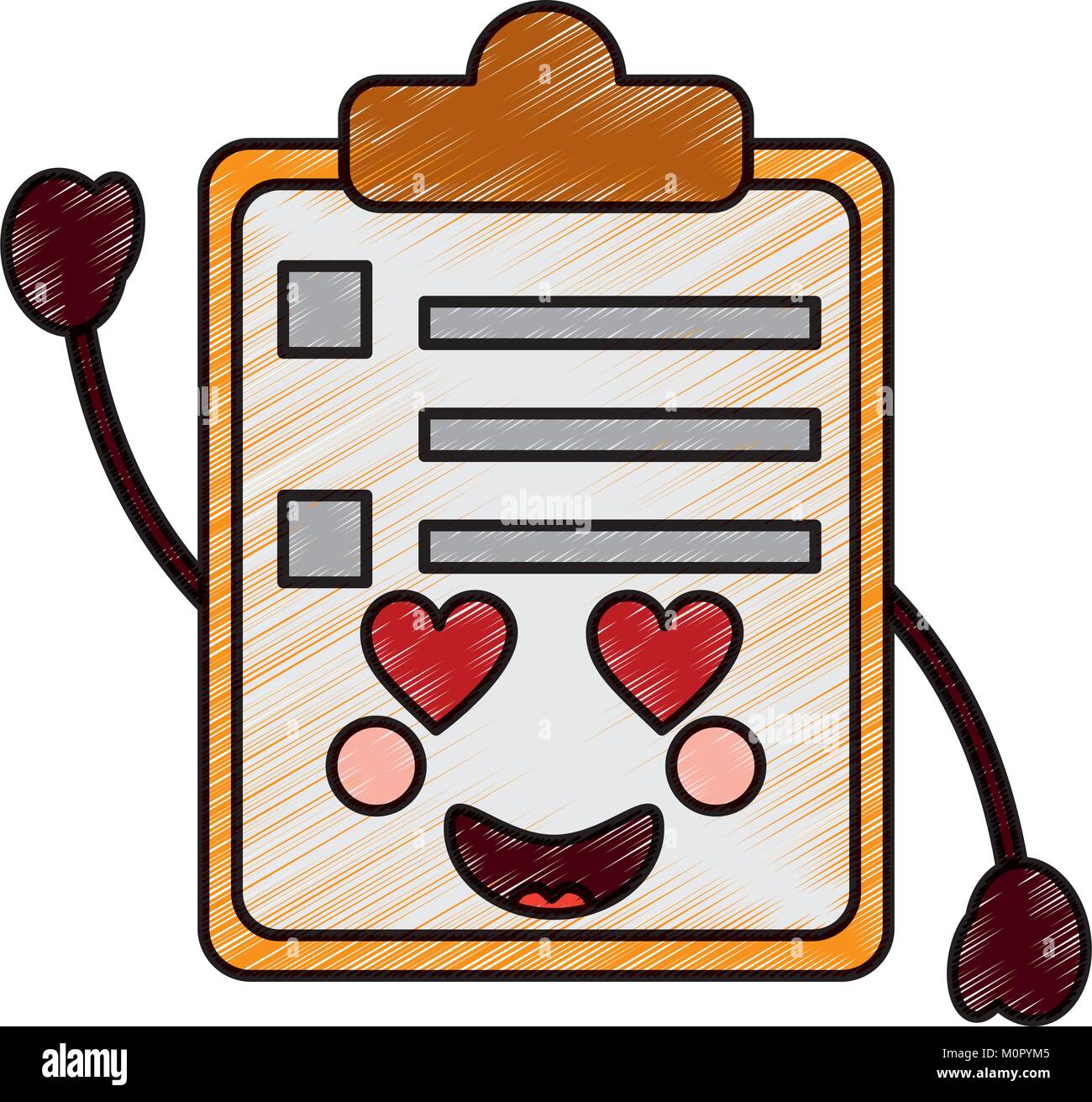 clipboard kawaii icon image Stock Vector Image & Art - Alamy