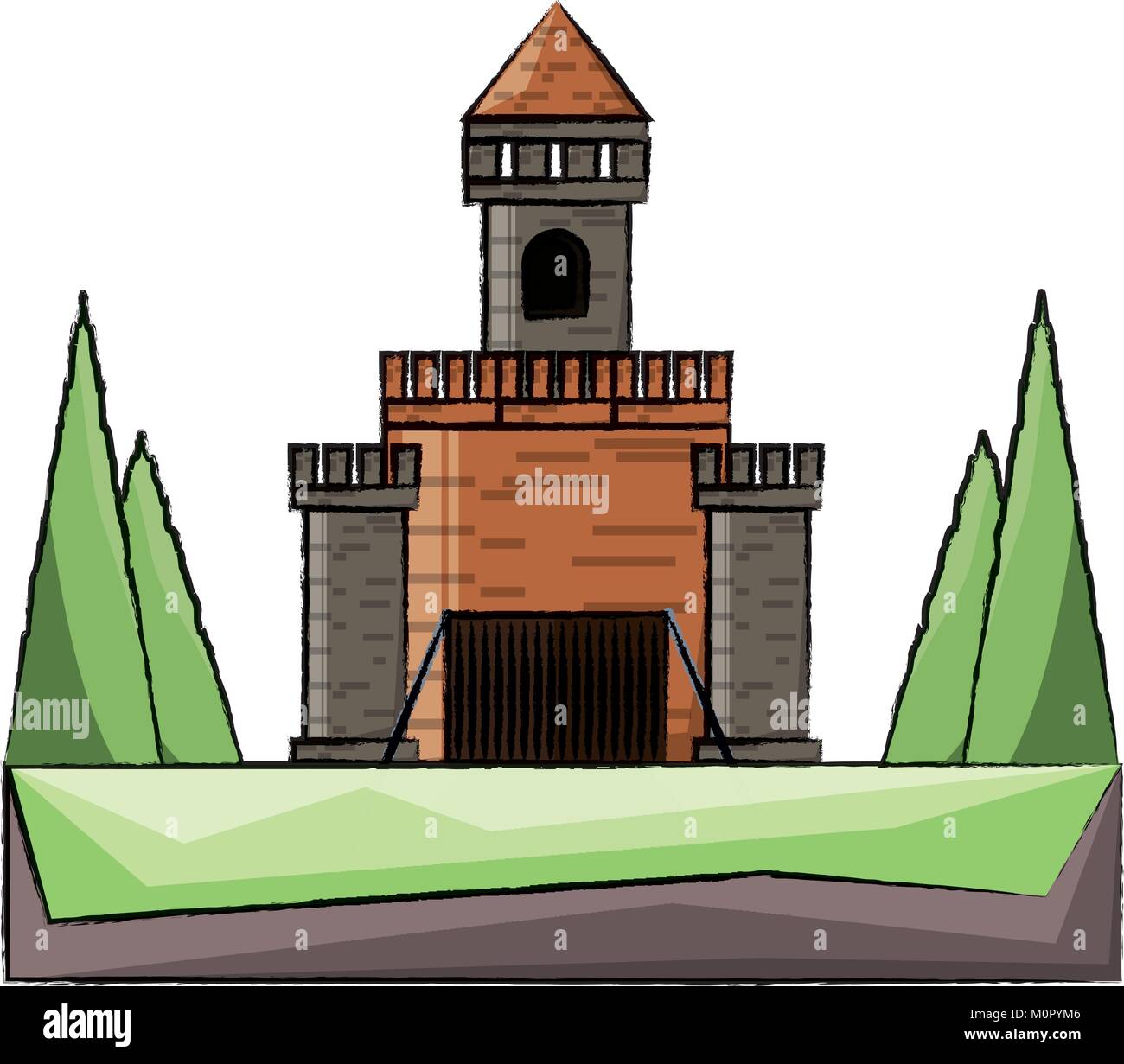 Medieval castle icon Stock Vector Image & Art - Alamy