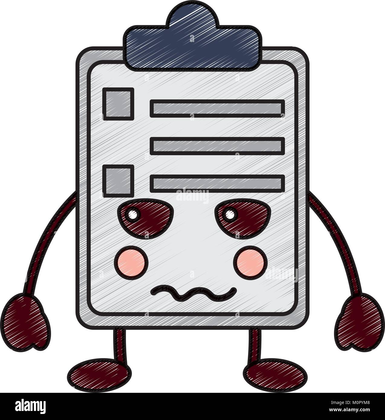 clipboard kawaii icon image Stock Vector Image & Art - Alamy