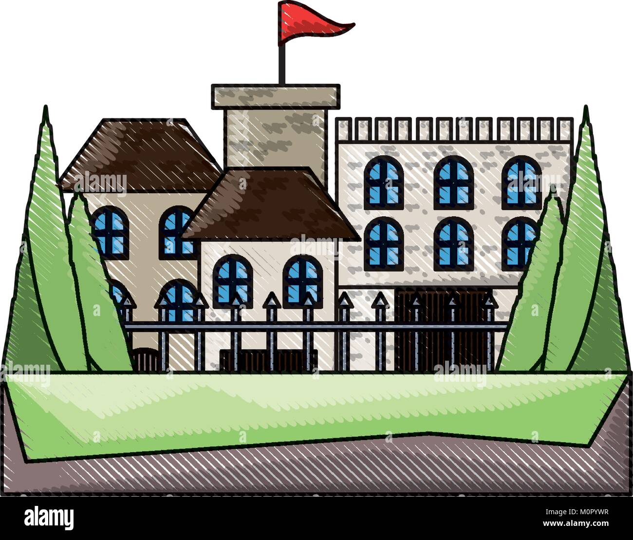 Modern castle icon image Stock Vector Image & Art - Alamy