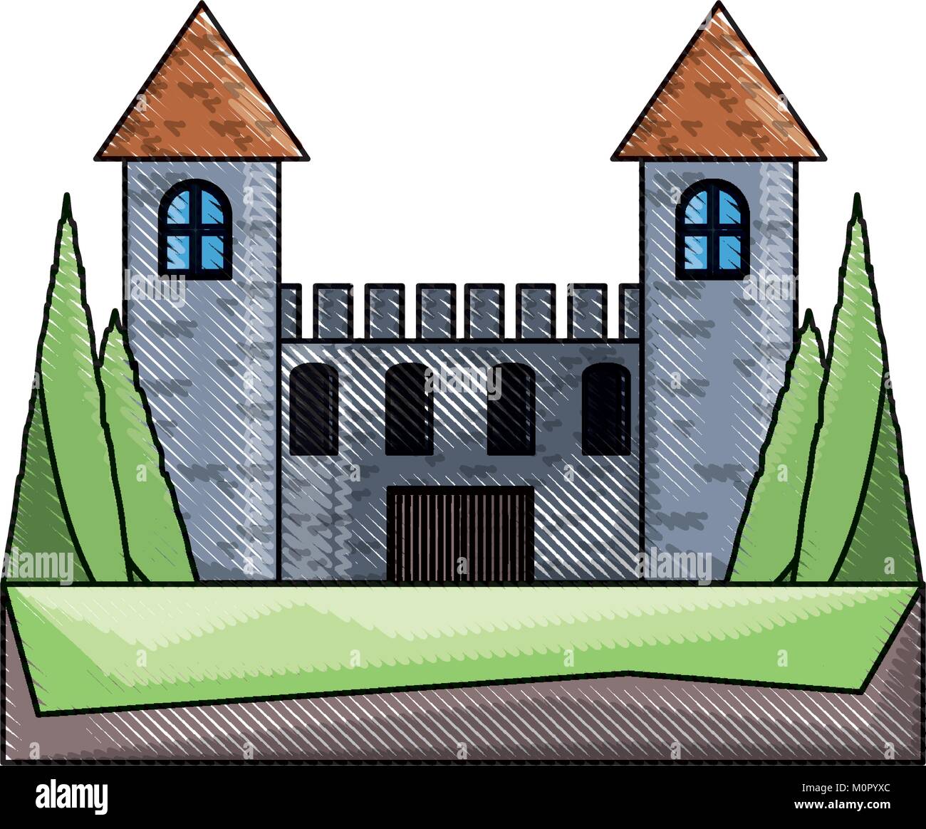 medieval castle icon image Stock Vector Image & Art - Alamy