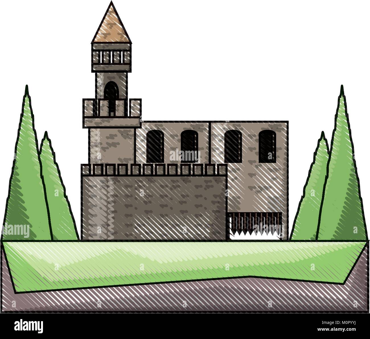 medieval castle icon image Stock Vector Image & Art - Alamy