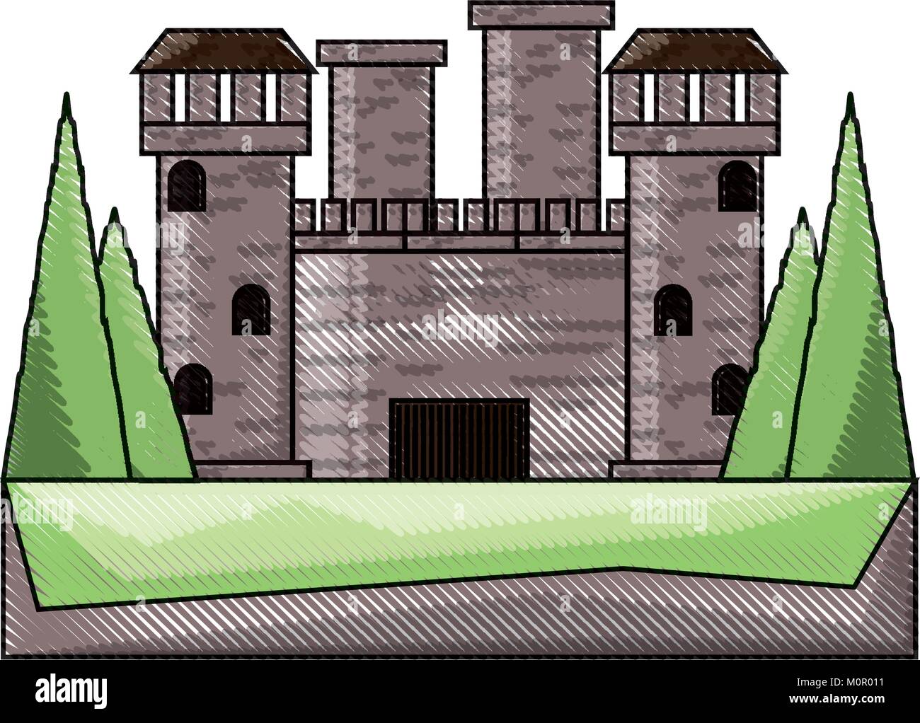 medieval castle icon image Stock Vector Image & Art - Alamy