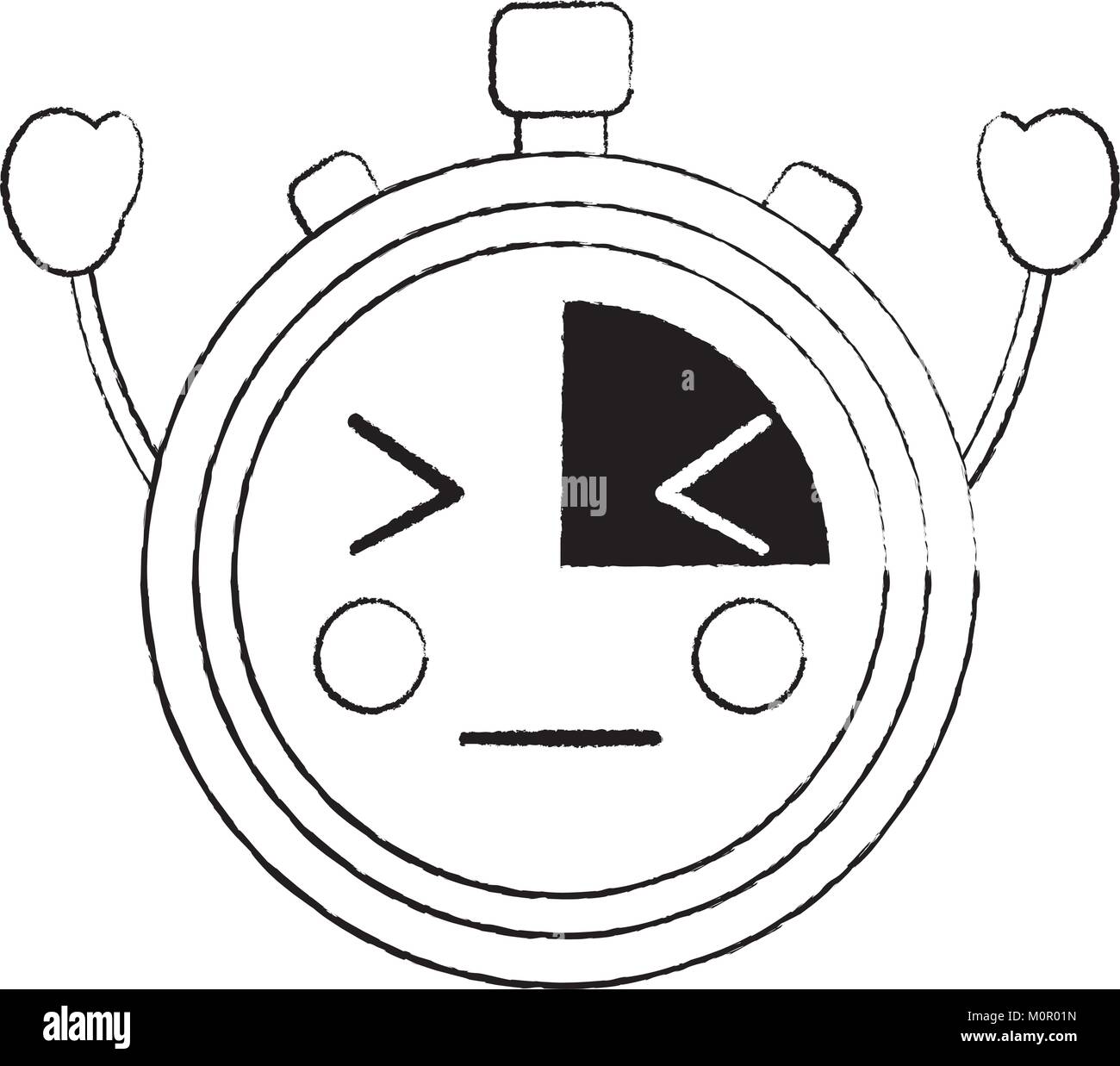 angry chronometer kawaii icon image Stock Vector Image & Art - Alamy