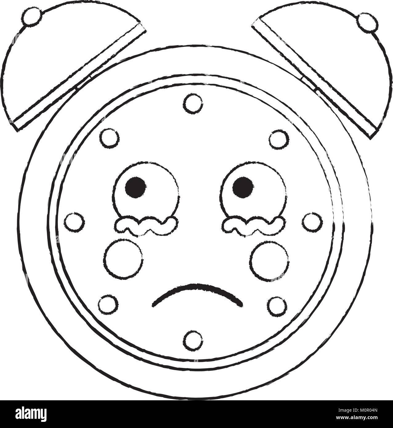sad clock kawaii icon image Stock Vector Image & Art - Alamy