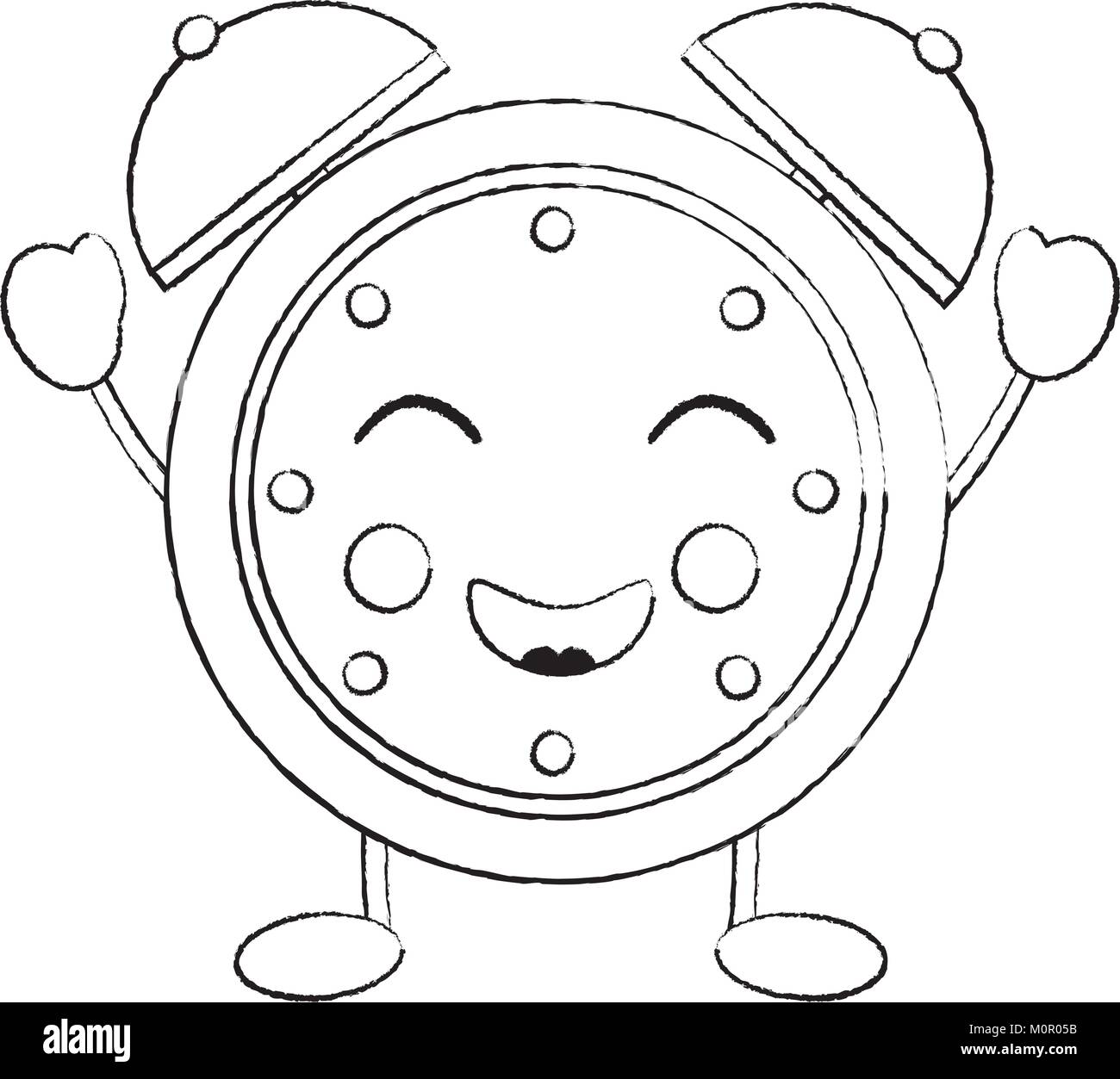 happy clock kawaii icon image Stock Vector Image & Art - Alamy