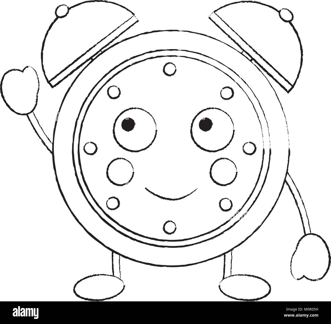 happy clock kawaii icon image Stock Vector Image & Art - Alamy