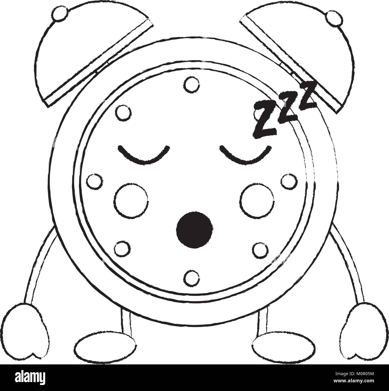 clock sleeping kawaii icon image Stock Vector Image & Art - Alamy