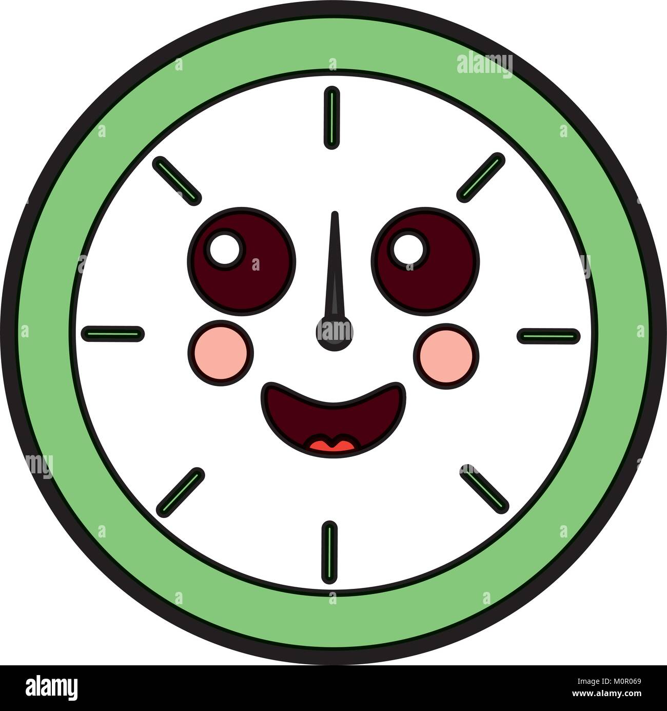 happy clock kawaii icon image Stock Vector Image & Art - Alamy