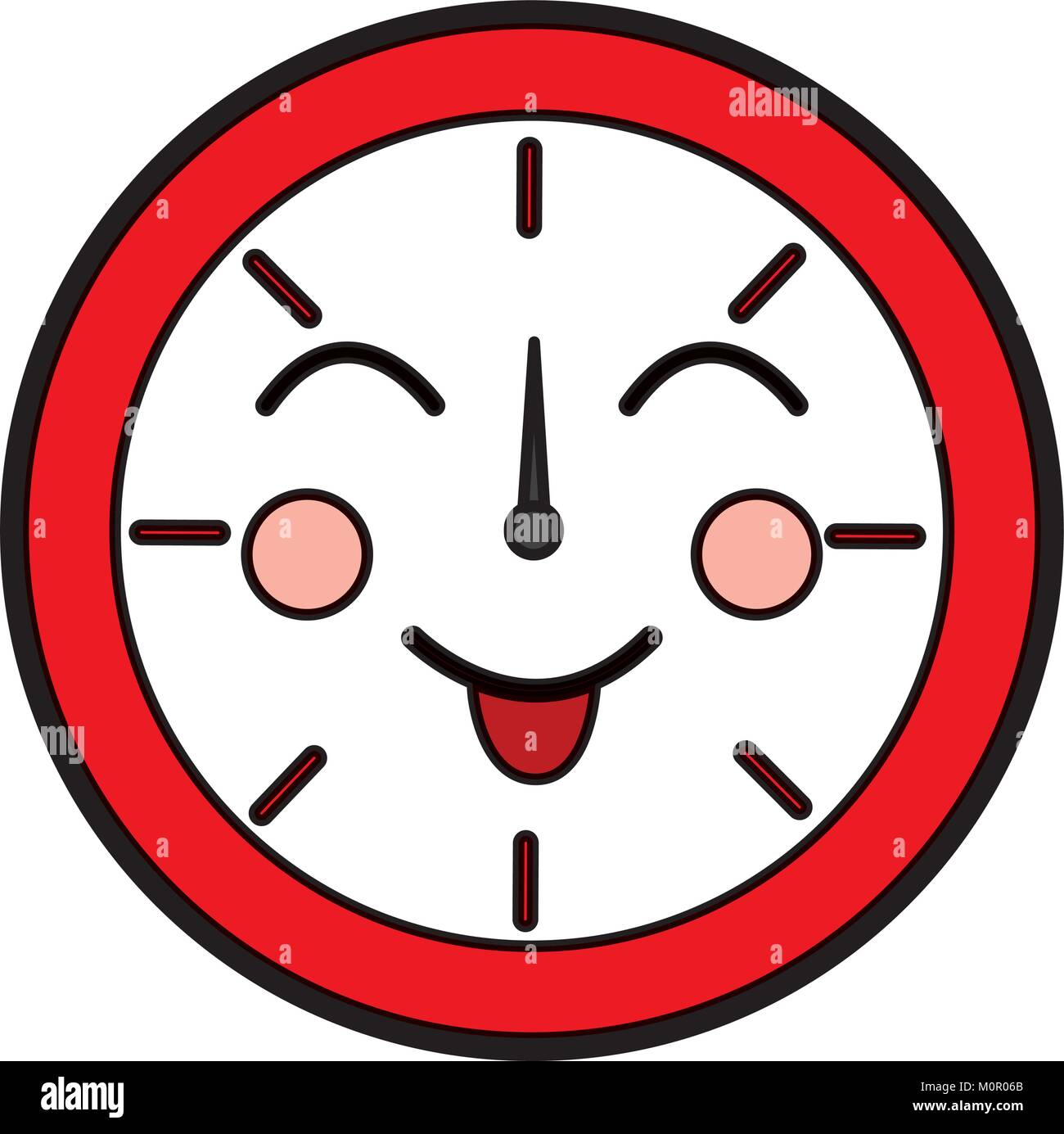 happy clock kawaii icon image Stock Vector Image & Art - Alamy