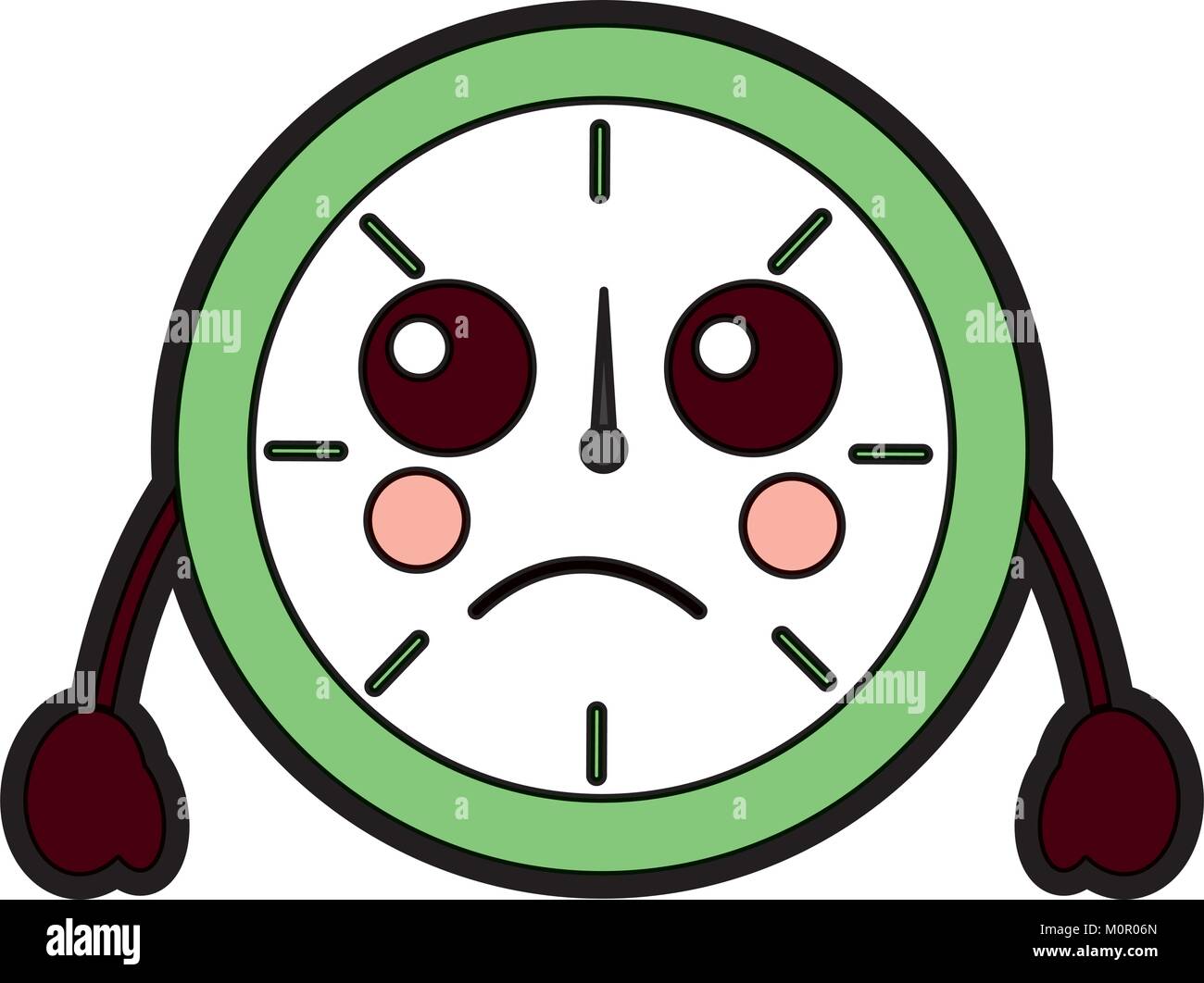 sad clock kawaii icon image Stock Vector Image & Art - Alamy