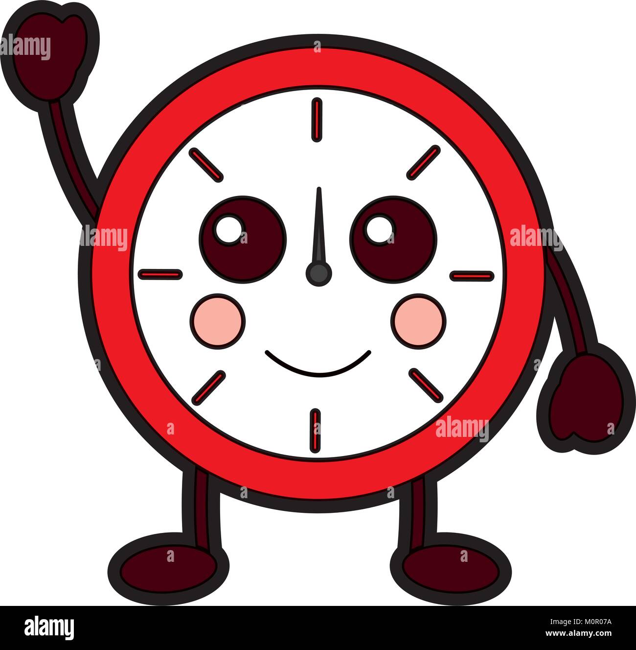 happy clock kawaii icon image Stock Vector Image & Art - Alamy