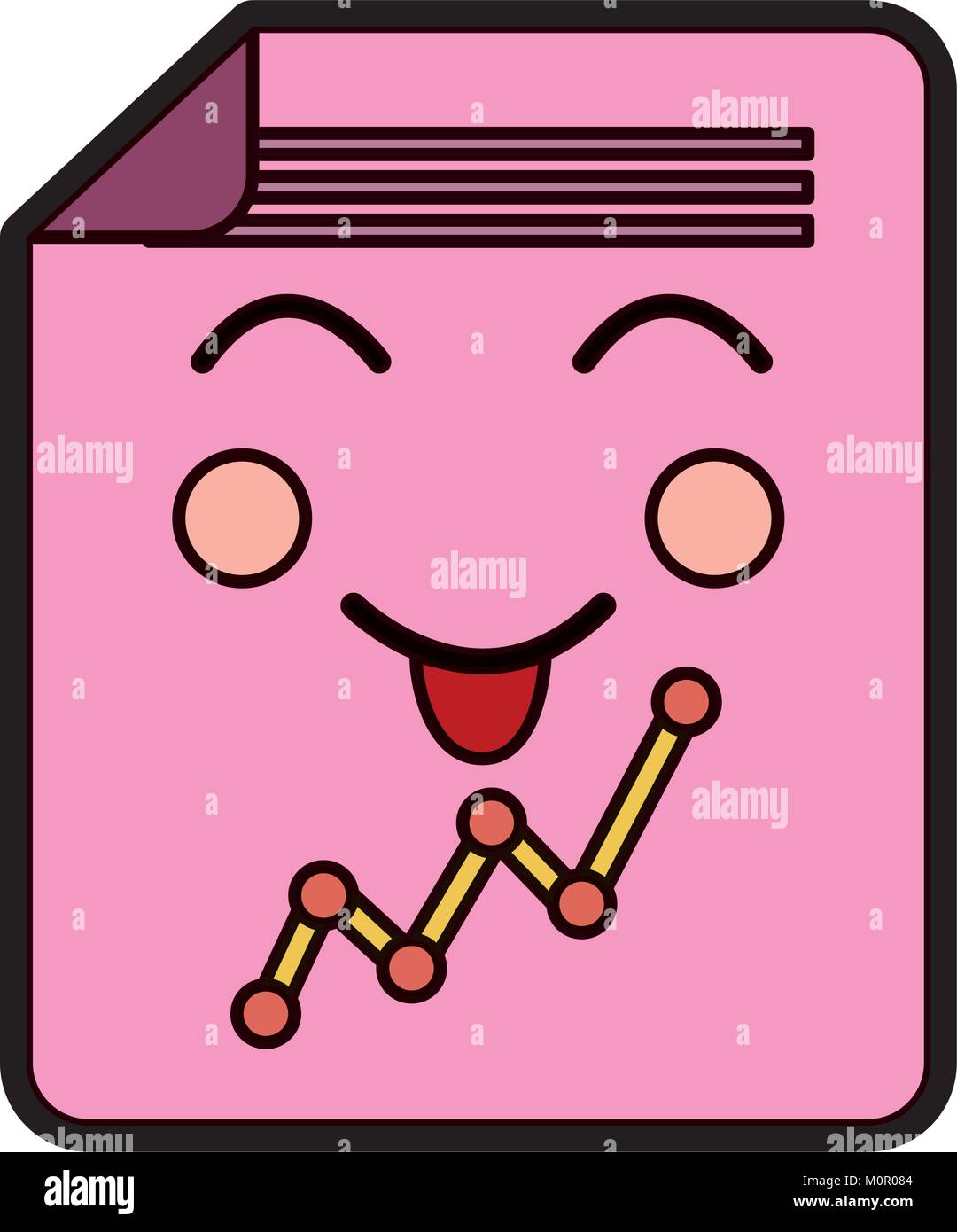 document sheet graph kawaii cartoon Stock Vector Image & Art - Alamy