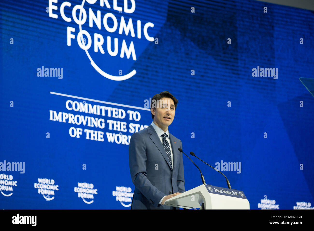 Davos, Switzerland. 23rd Jan, 2018. Canadian Prime Minister Justin ...