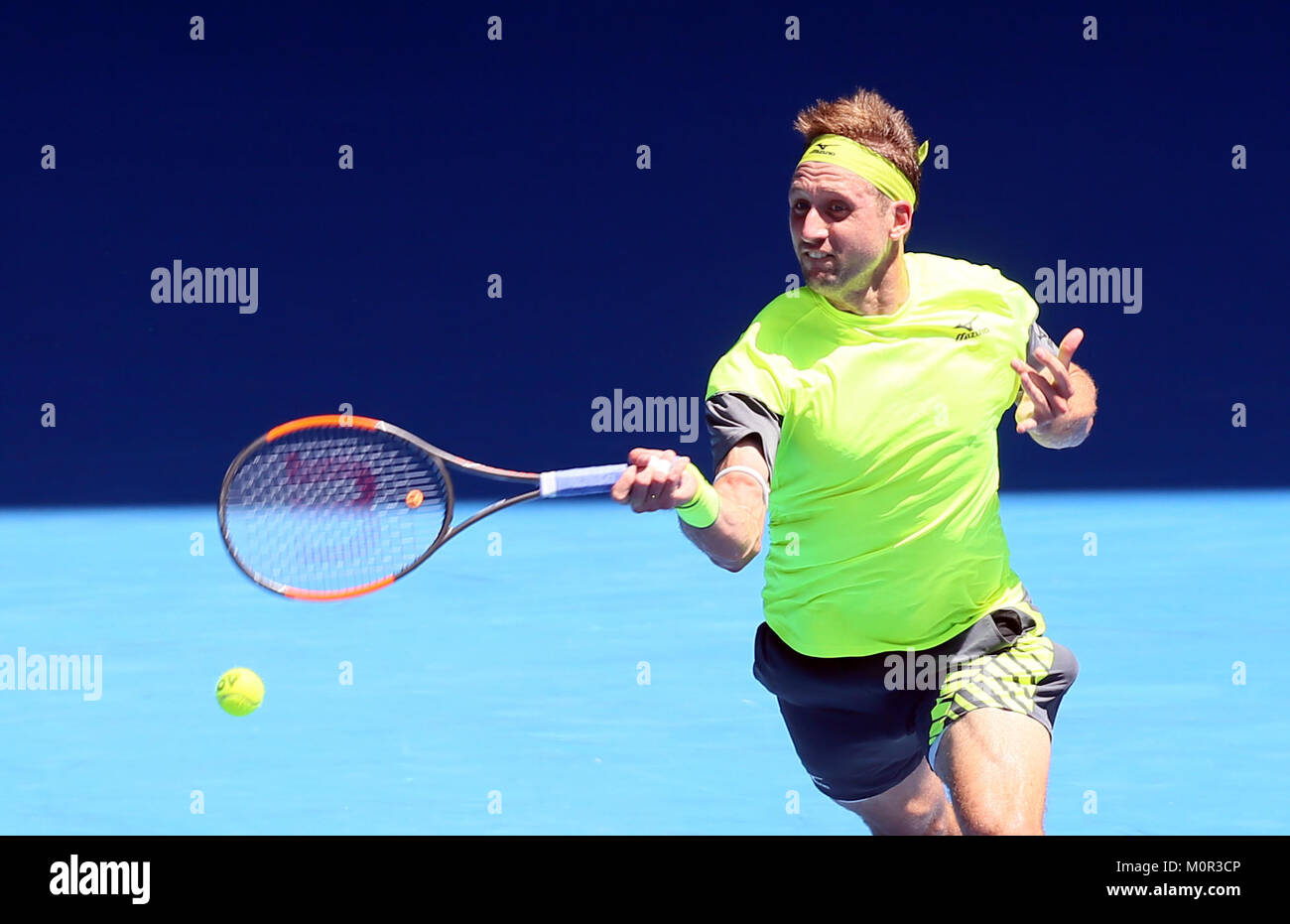 Melbourne, Australia. 24th Jan, 2018. Tennys Sandgren of the United ...