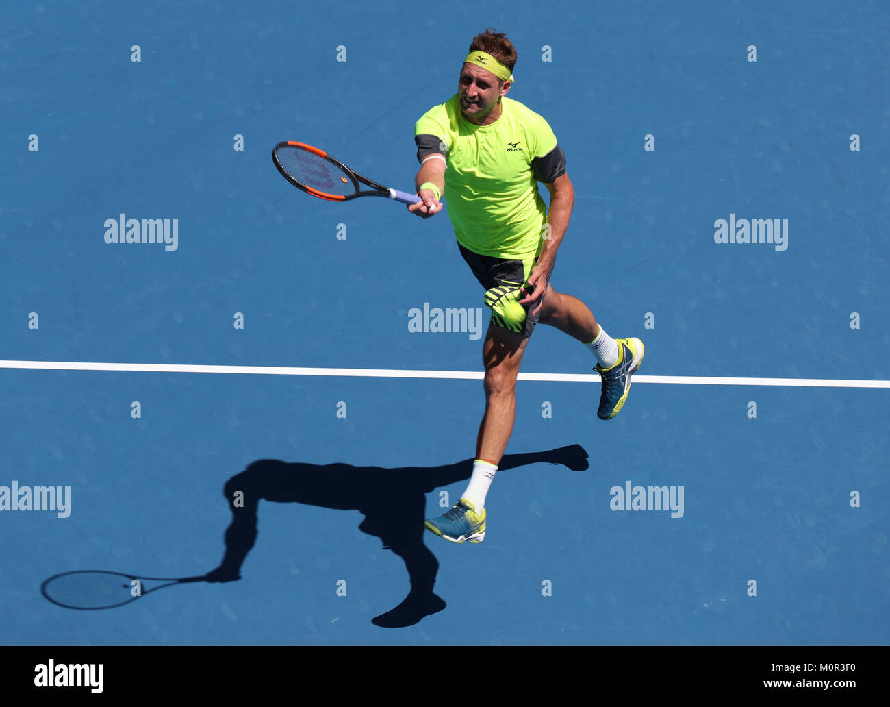 Melbourne, Australia. 24th Jan, 2018. Tennys Sandgren of the United ...