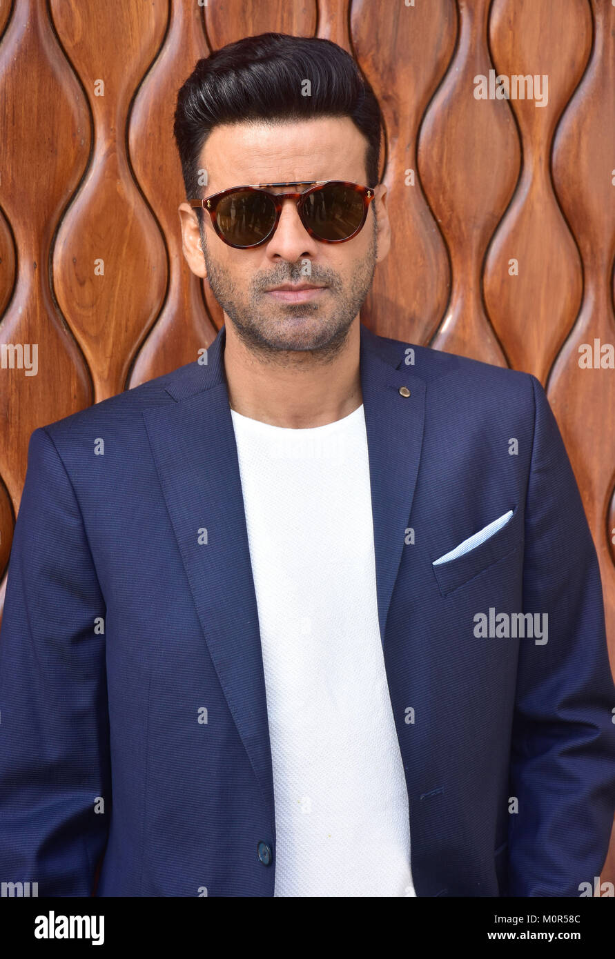 Mumbai, India. 23rd Jan, 2018. Indian film actor Manoj Bajpayee pose ...
