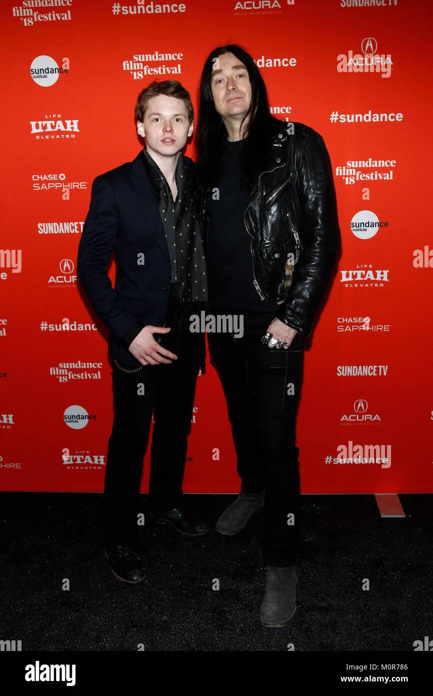 Park City, UT, USA. 23rd Jan, 2018. Jack Kilmer, Jonas Akerlund at arrivals for LORDS OF CHAOS ...