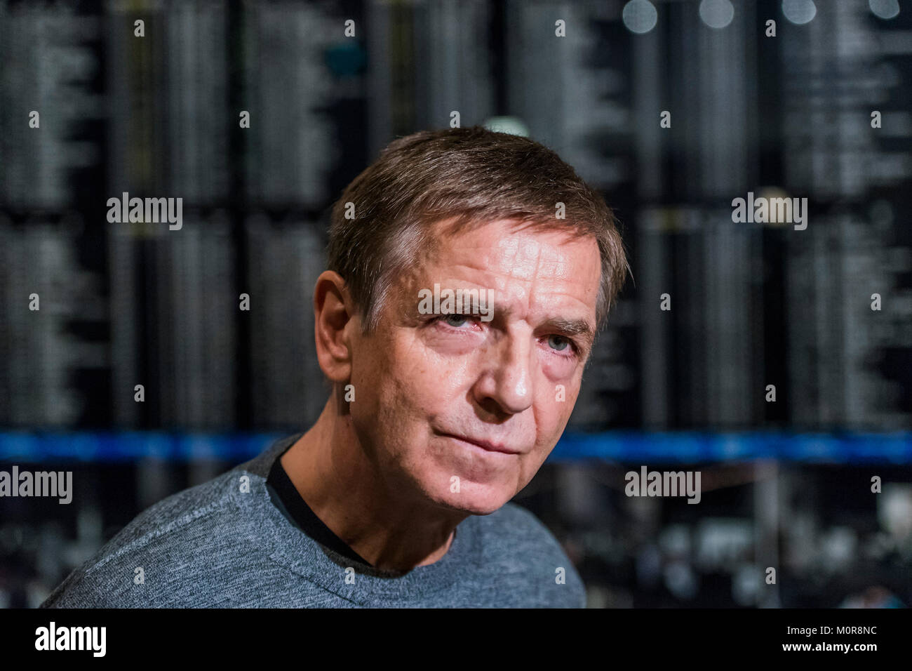 London, UK. 24th Jan, 2018. Andreas Gursky (pictured in front of ...
