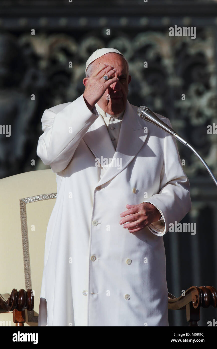 January 24, 2018 - Vatican City State (Holy See) POPE FRANCIS during ...