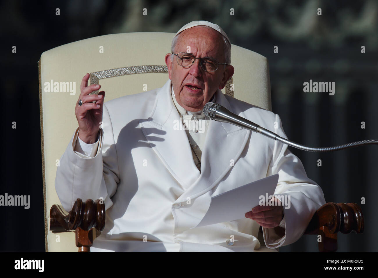 January 24, 2018 - Vatican City State (Holy See) POPE FRANCIS during ...