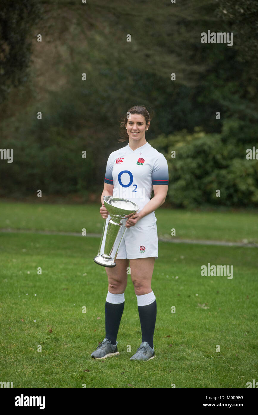 London, UK. 24th Jan, 2018. Sarah Hunter of England womens rugby team ...