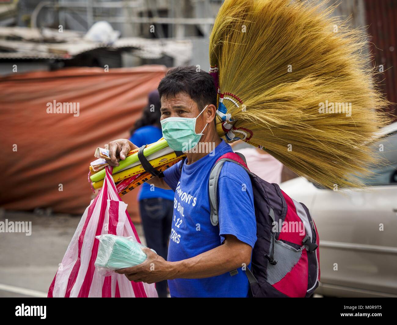 Ligao, Albay, Philippines. 24th Jan, 2018. during a volcanic ash fall ...