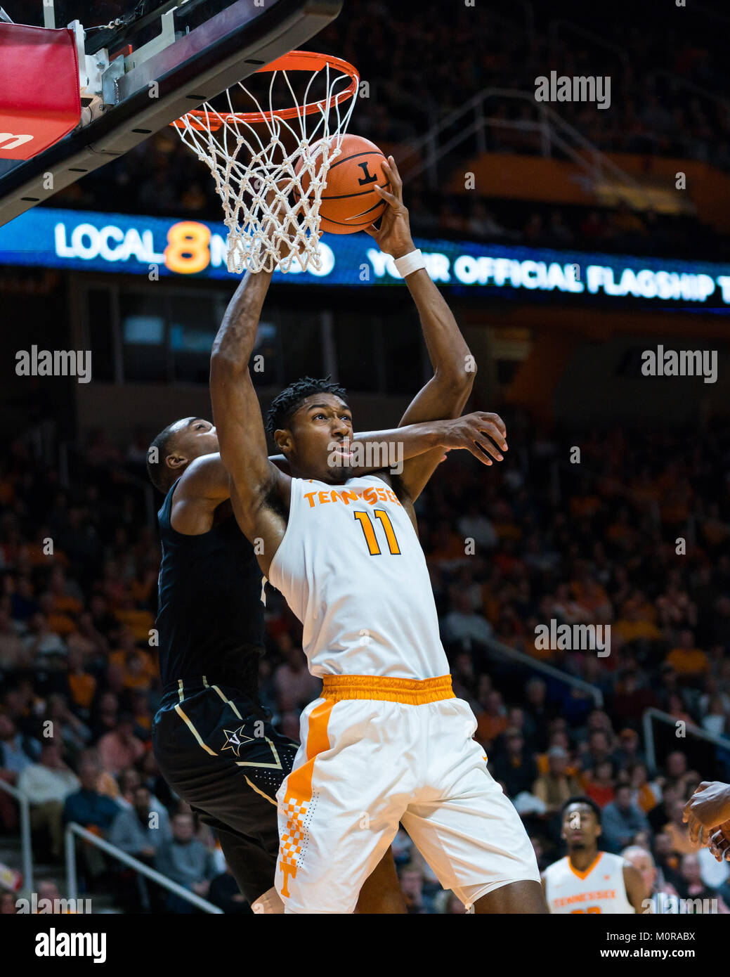 January 23, 2018: Joe Toye #2 of the Vanderbilt Commodores and Kyle ...