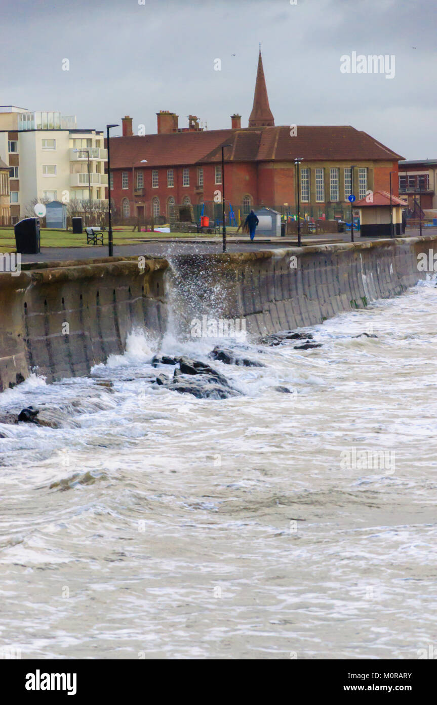 Troon beach scotland wind sea hi-res stock photography and images - Alamy
